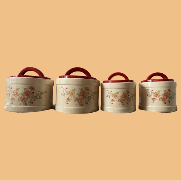 Kitchen | 4 Floral Canister Set | Poshmark